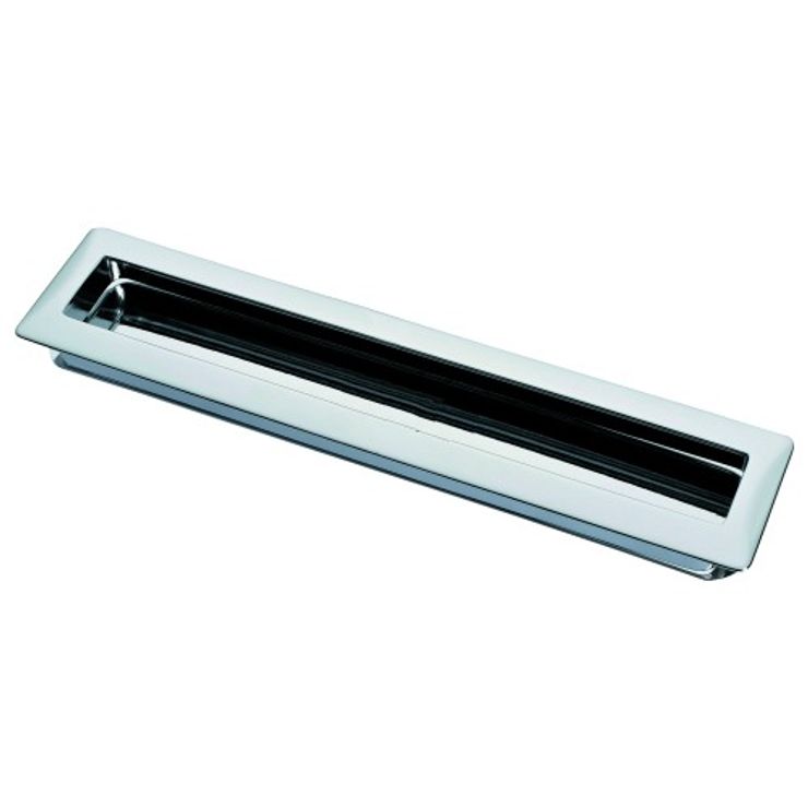 Puxador Concha de Embutir 15mm X 220mm Preto - ferragensfloresta